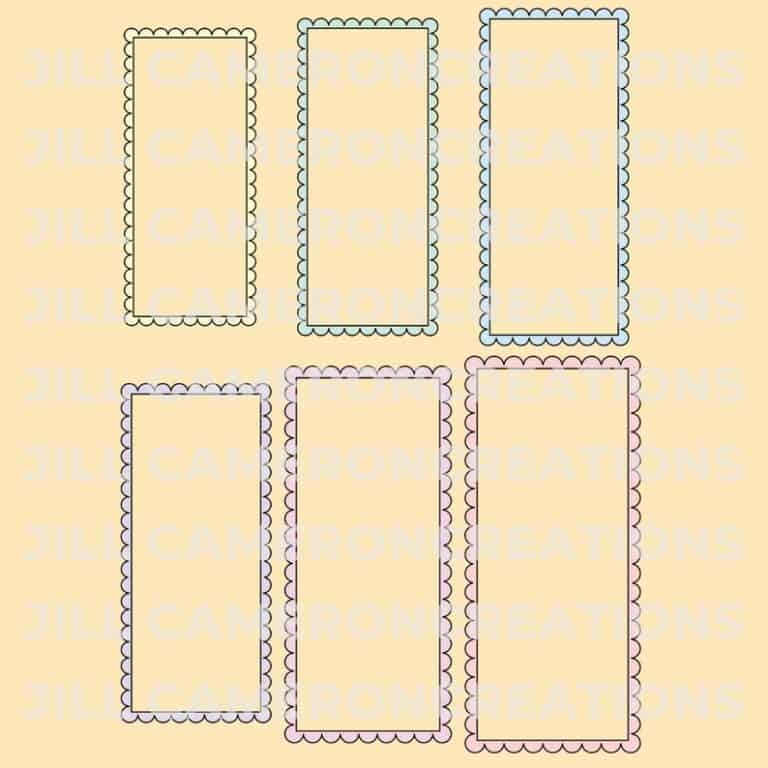 Slimline Scalloped Rectangles & Frames